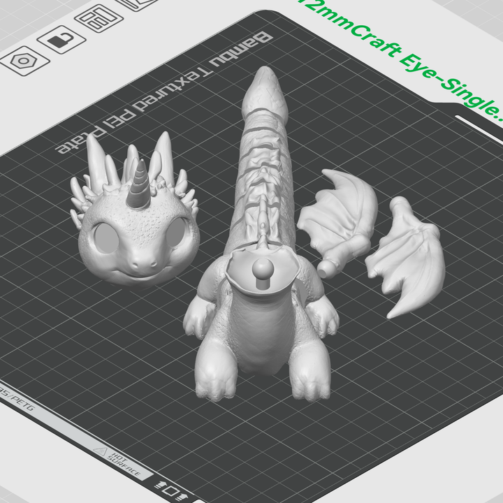 3D Printable Unicorn Dragon - Articulated Fantasy Creature - No Supports 3D Print STL/3MF by SEREV3d